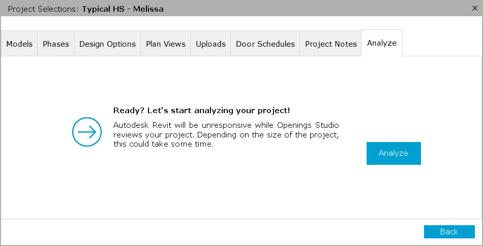 Analyze process with linked models | Openings Studio Knowledge Base